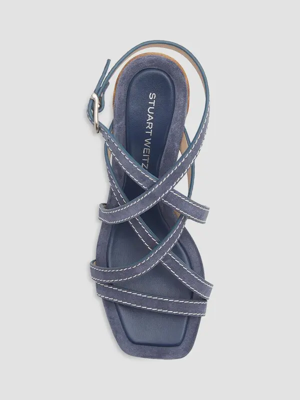 STUART WEITZMAN Park Block 85mm Suede Strappy Sandals