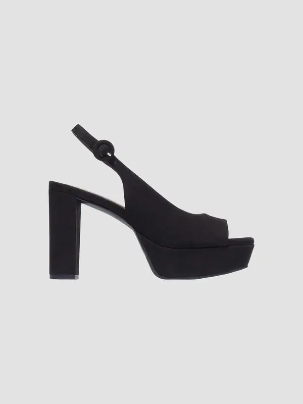 Bernardo Vega Peep Toe Platform Pumps - Black