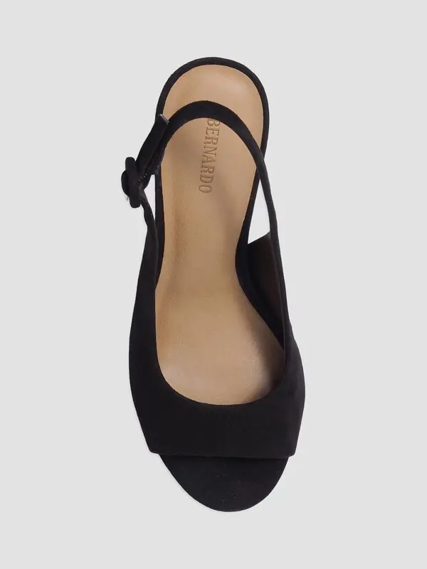 Bernardo Vega Peep Toe Platform Pumps - Black