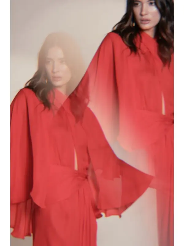Johanna Ortiz Micaela Cape Town Silk Capelet Maxi Dress