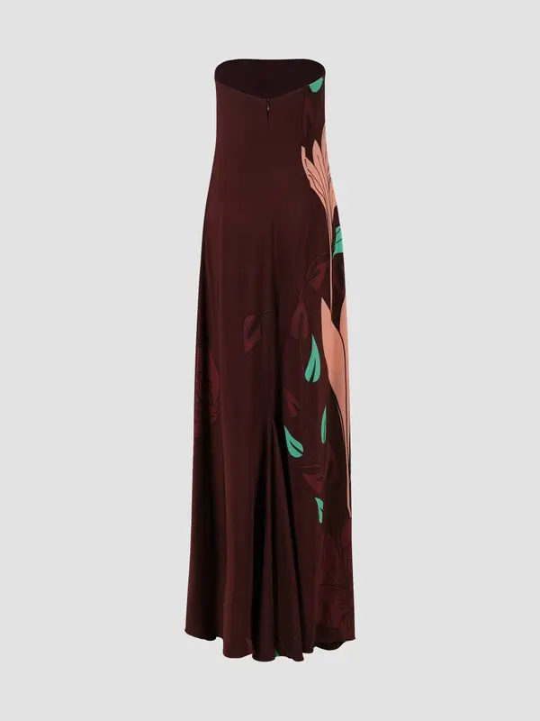 Johanna Ortiz Petals Sequined Silk Maxi Dress