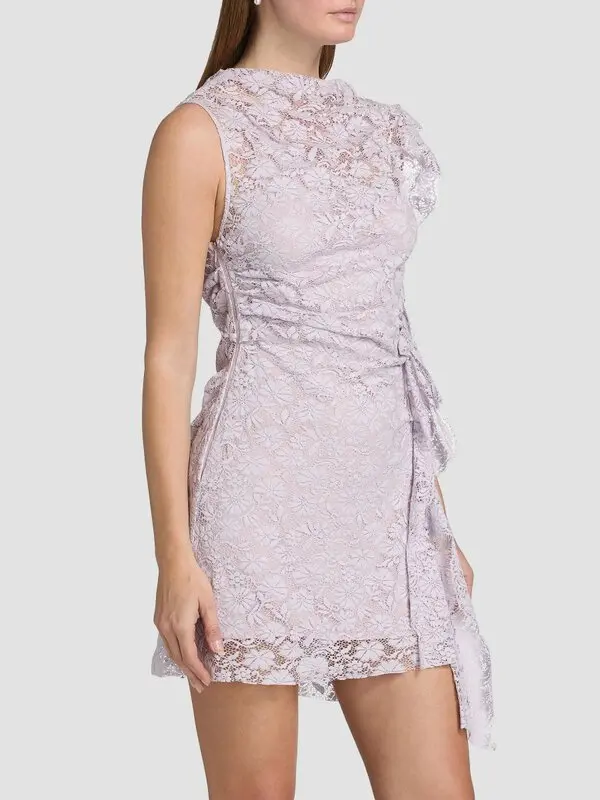 A.L.C. Astra Floral Lace Cotton-blend Minidress