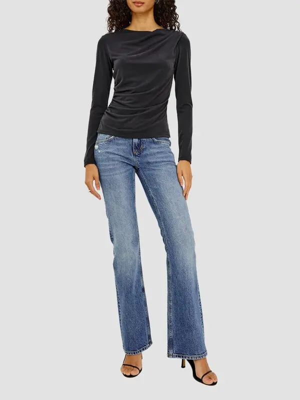 Rails Issel Draped Long-sleeve Top