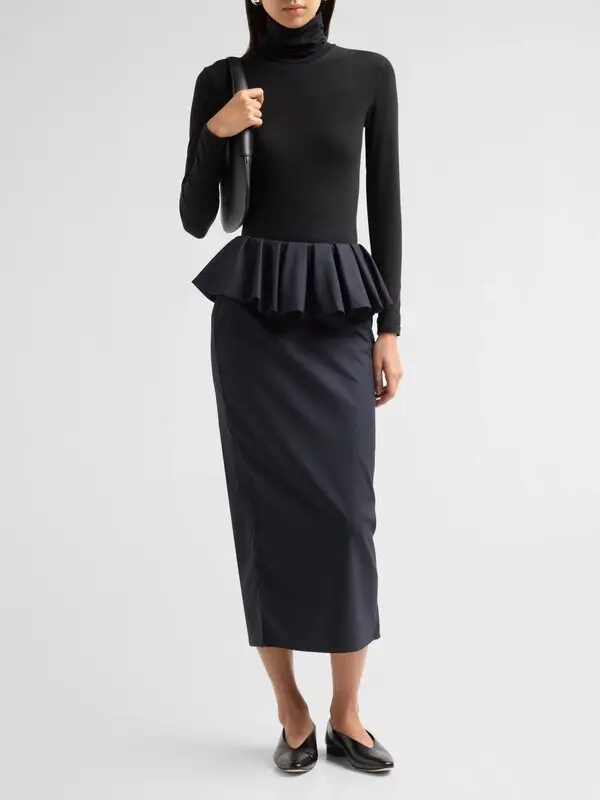 KIKA VARGAS Zhao Peplum Pencil Midi-skirt