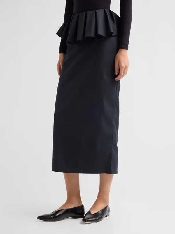 KIKA VARGAS Zhao Peplum Pencil Midi-skirt