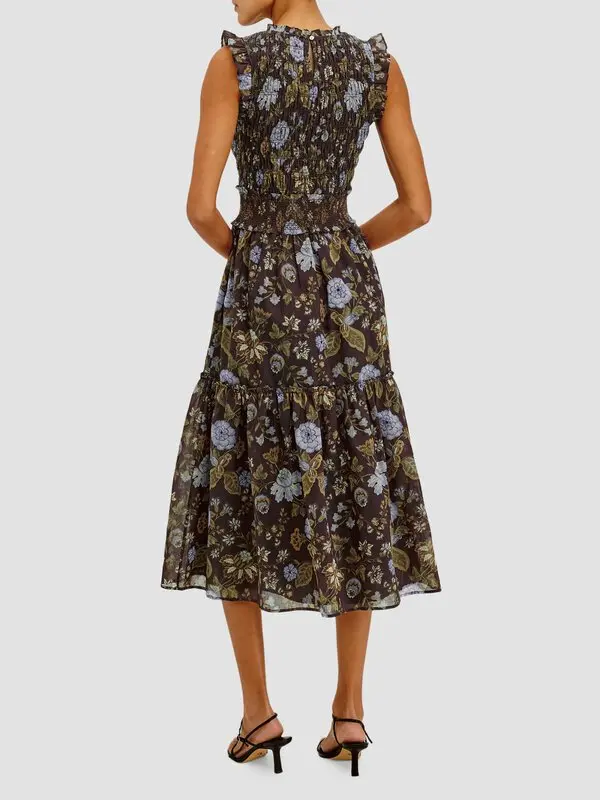Rails Vivier Floral Smocked Midi Dress