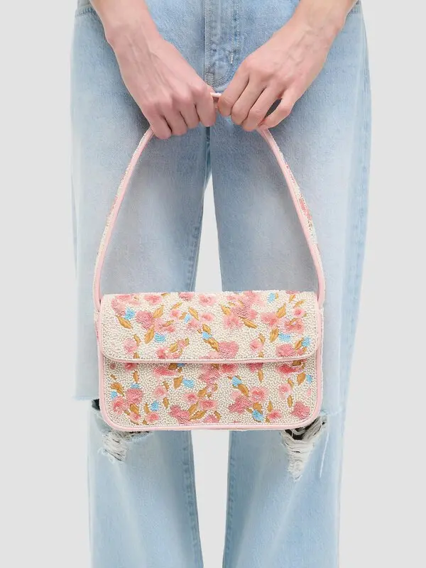 Staud Tommy Beaded Top Handle Bag