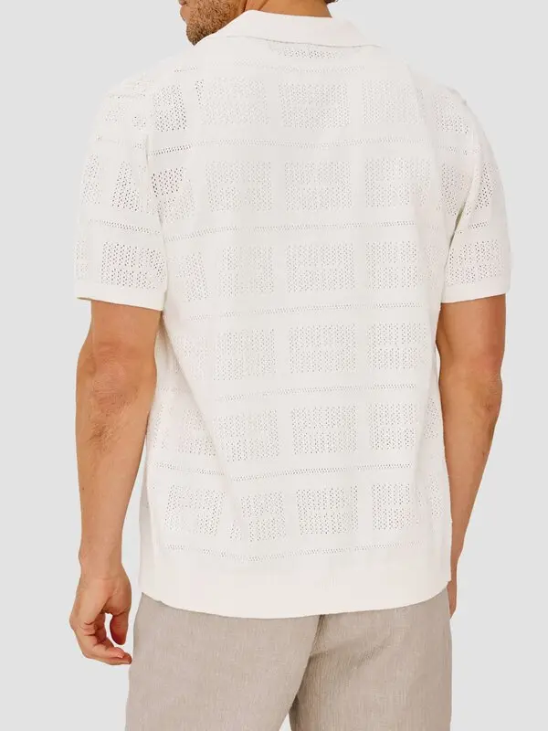 Rails Yates Cotton-linen Knit Camp Shirt