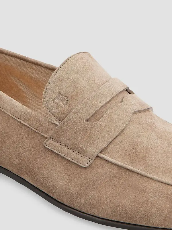 TOD'S Logo-detailed Suede Loafers