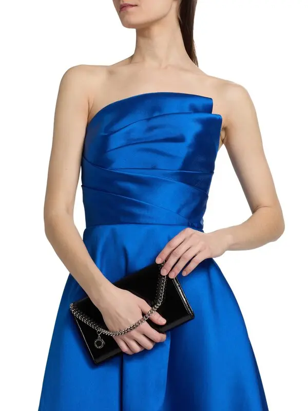Theia Salem Strapless Cocktail Tea-length Dress