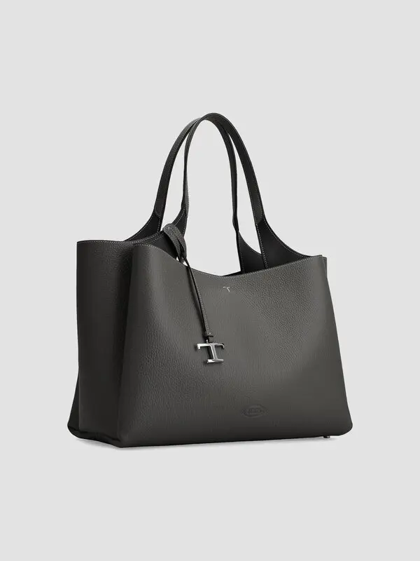 TOD'S Medium Logo Leather Tote Bag