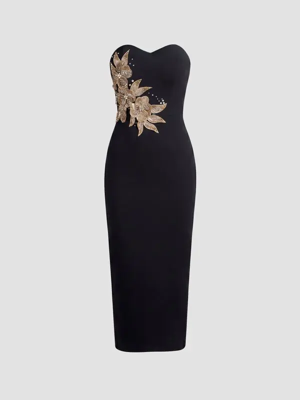 Dress The Population Shailene Strapless Midi Dress