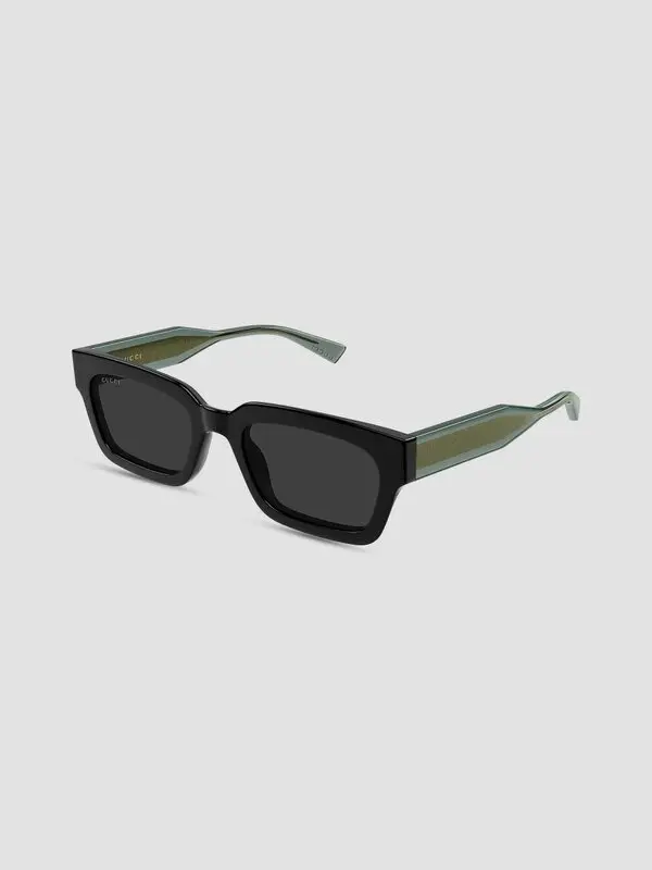 Gucci Monogram Wirecore 53mm Rectangular Sunglasses - Black