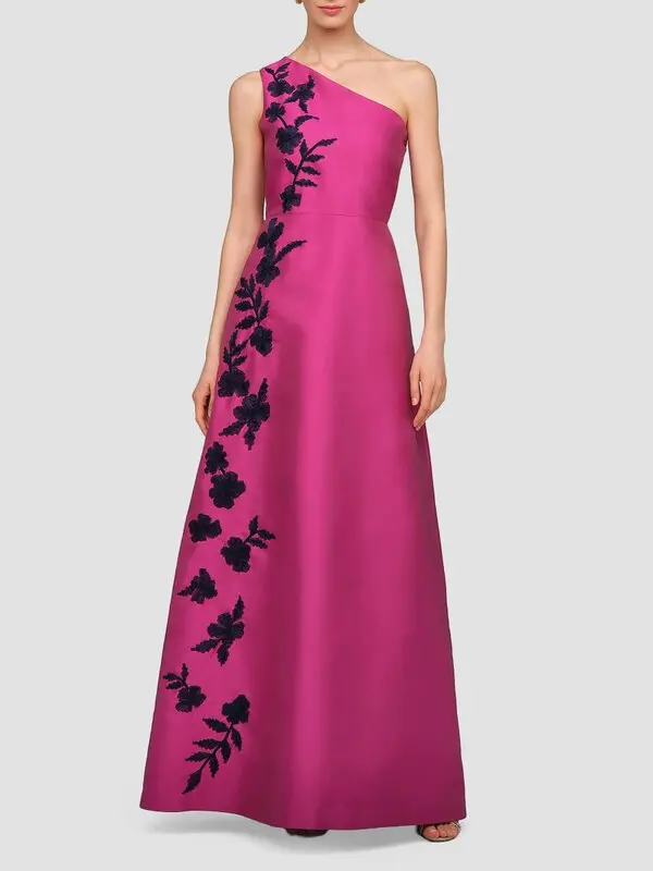 KAY UNGER Madelyn Embroidered A-line Gown