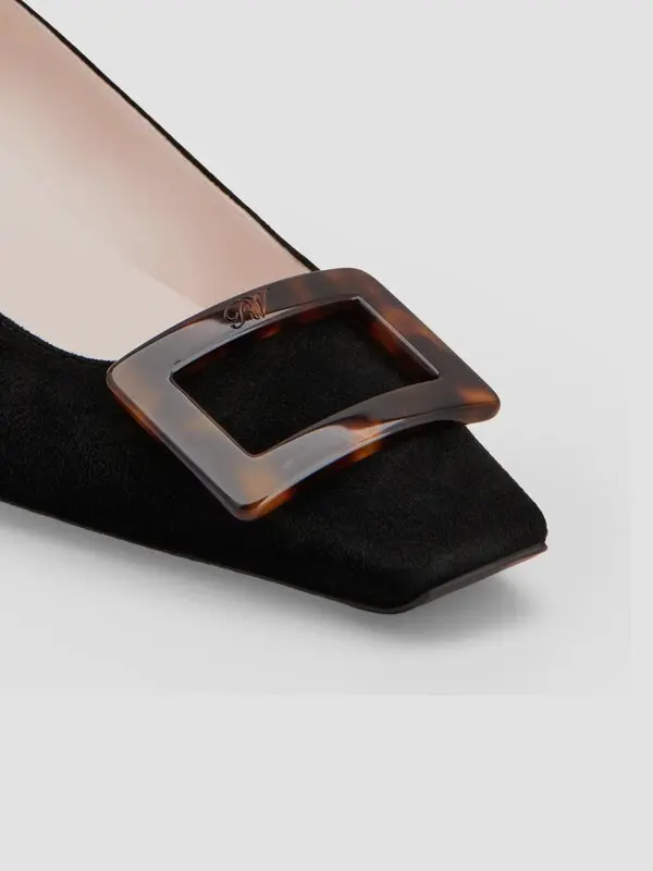 ROGER VIVIER Belle Vivier 45mm Suede Pumps - Nero