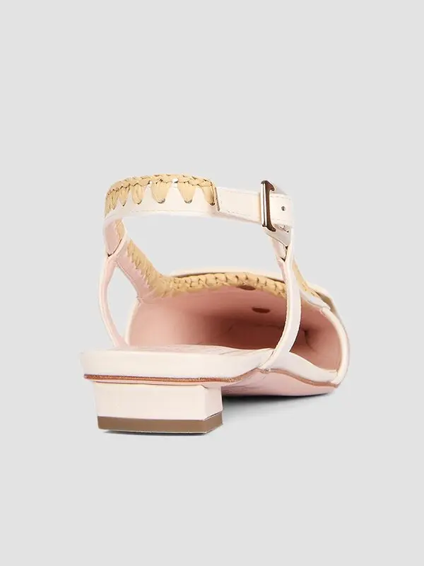 ROGER VIVIER Belle Vivier 25mm Braided Raffia Flats