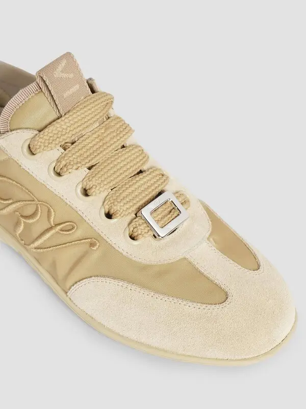 ROGER VIVIER Viv Suede Mesh Low-top Sneakers