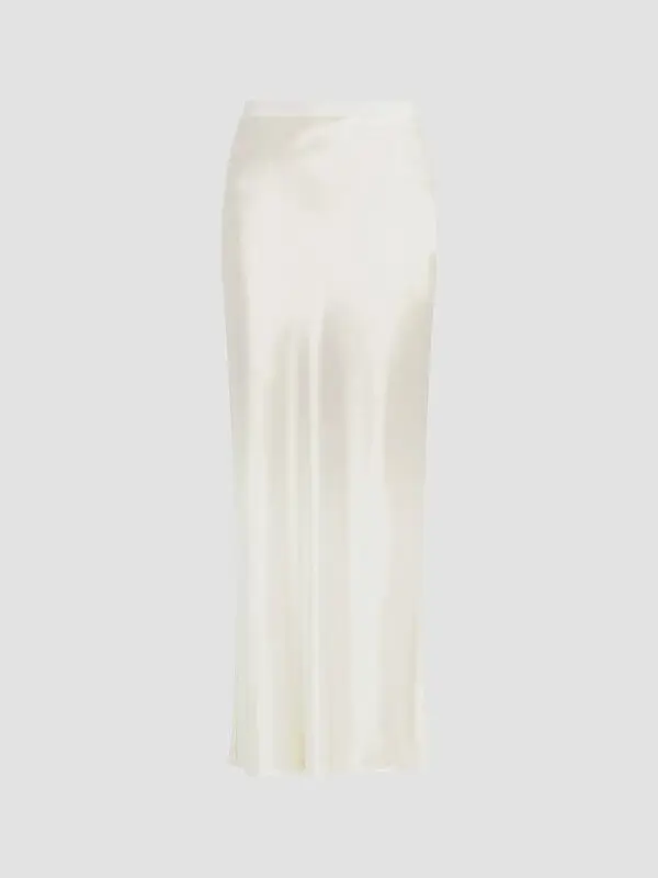 FAVORITE DAUGHTER The Josie Satin Maxi Skirt - Ivory