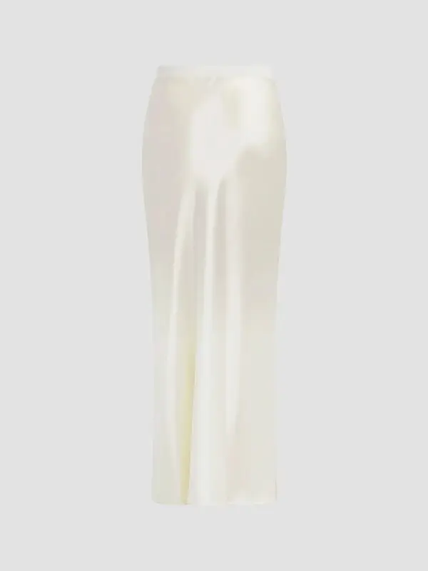 FAVORITE DAUGHTER The Josie Satin Maxi Skirt - Ivory