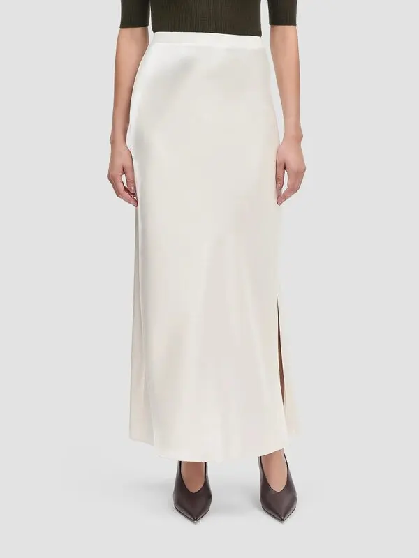 FAVORITE DAUGHTER The Josie Satin Maxi Skirt - Ivory