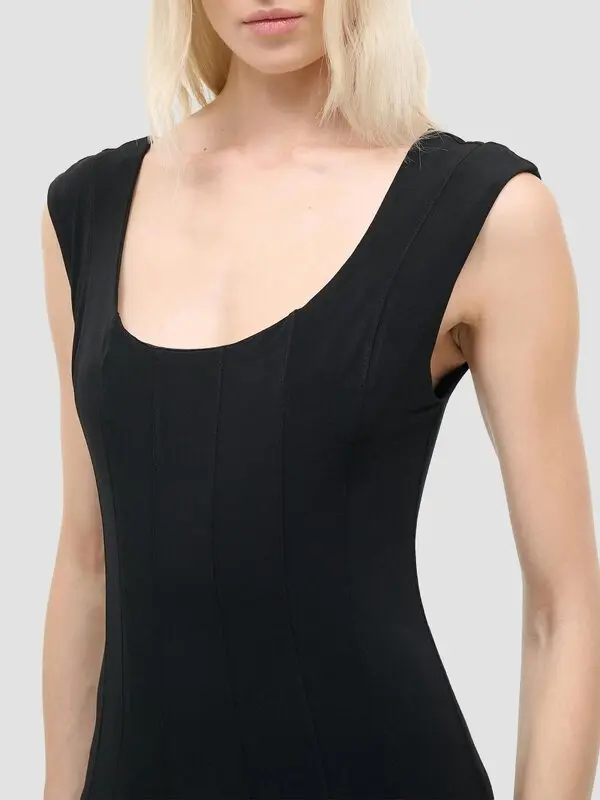 Staud Charlotte Stretch Jersey A-line Midi-dress