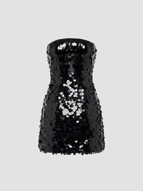 Dress The Population Scottie Sequined Strapless Mini Dress