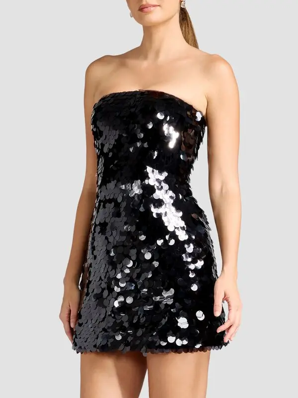 Dress The Population Scottie Sequined Strapless Mini Dress