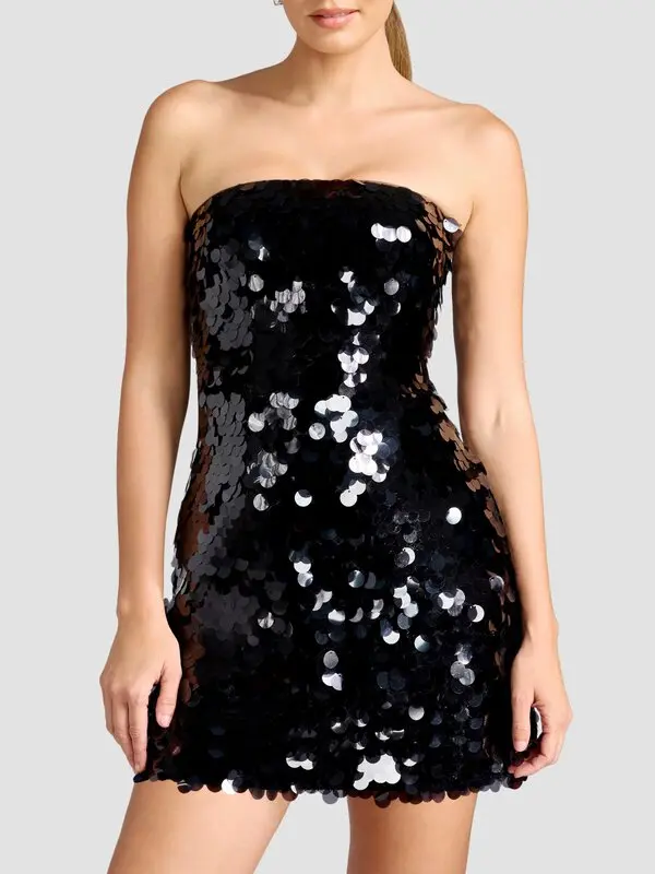 Dress The Population Scottie Sequined Strapless Mini Dress