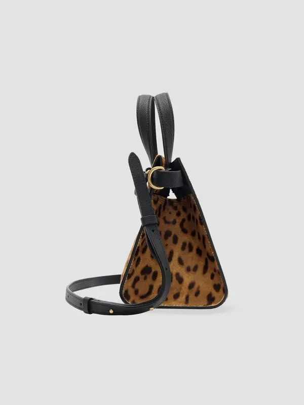 Burberry Mini Cotswolds Leopard-print Calf Hair Tote
