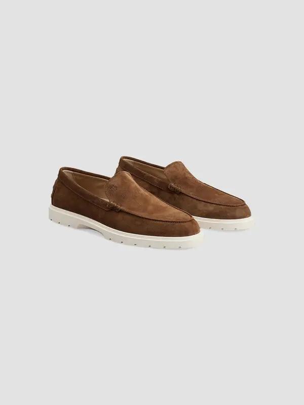 TOD'S Pantofola Suede Slip-on Loafers