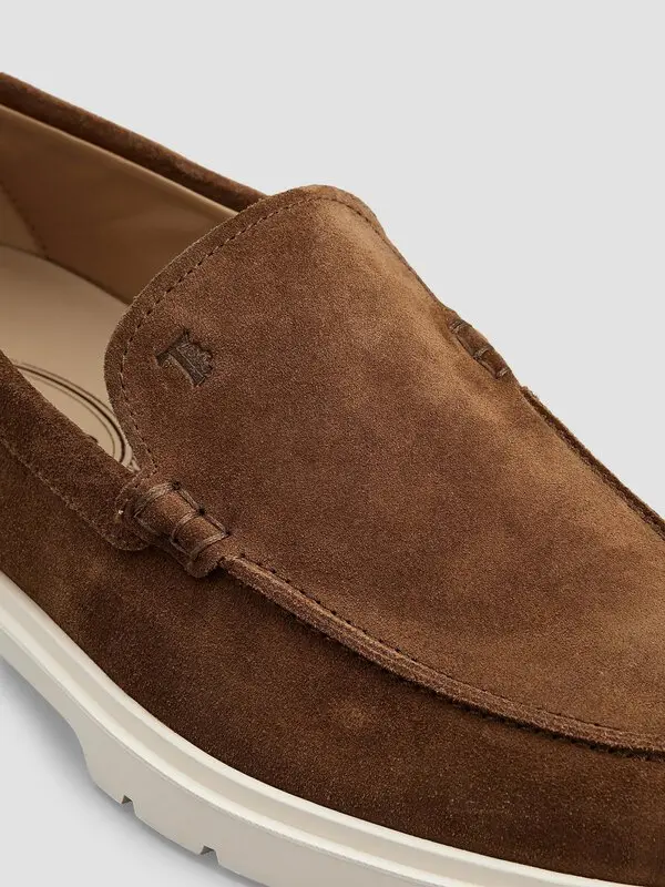 TOD'S Pantofola Suede Slip-on Loafers