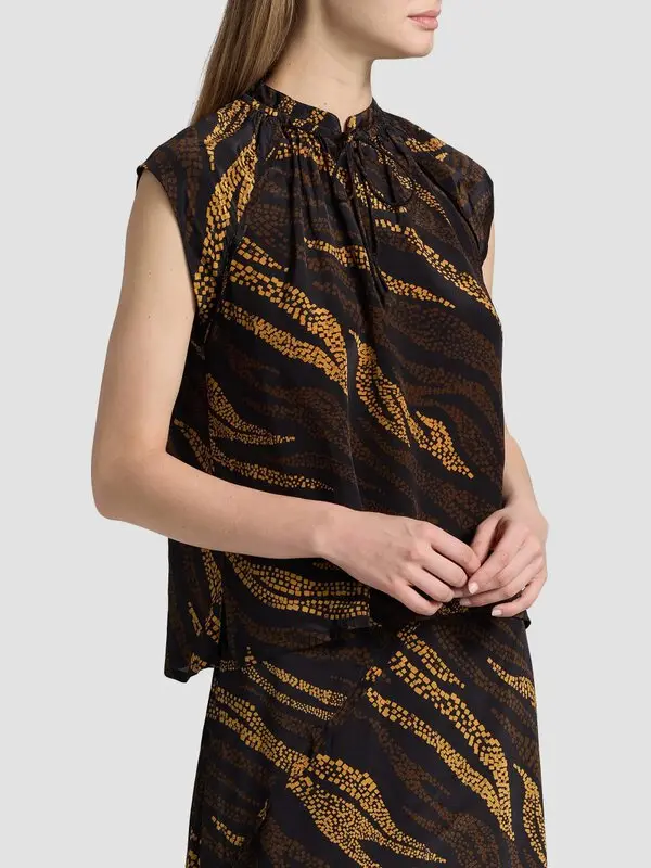 MARIA CHER Bowie Keyla Printed Top - Brown