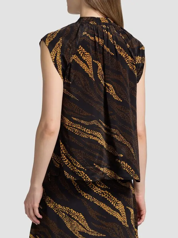 MARIA CHER Bowie Keyla Printed Top - Brown