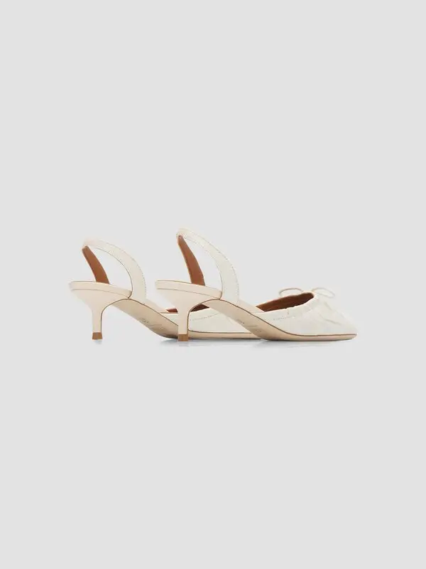 Staud Alba 45mm Satin Slingback Kitten Heels
