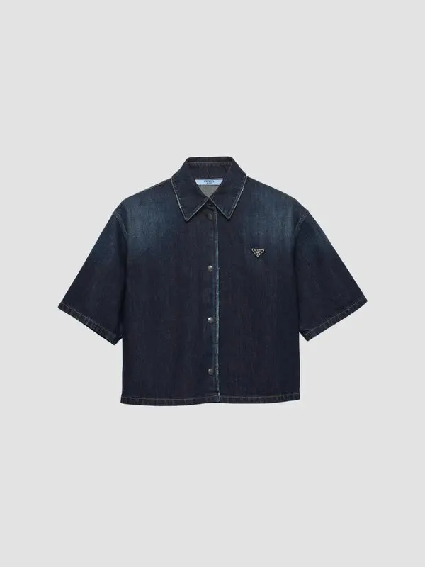 Prada Short-sleeved Denim Shirt