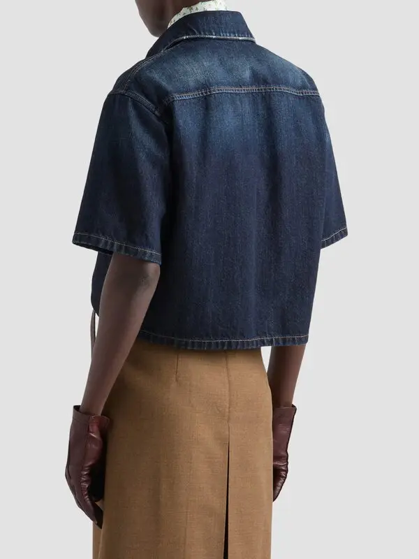 Prada Short-sleeved Denim Shirt