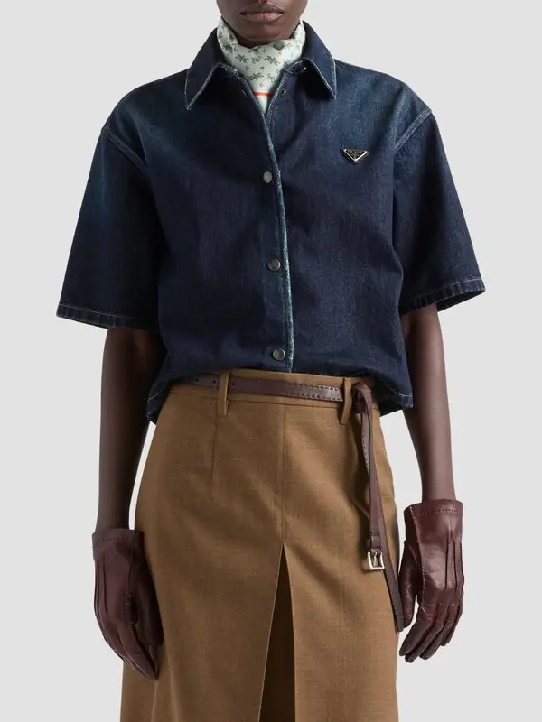 Prada Short-sleeved Denim Shirt