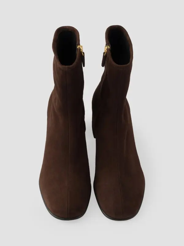 Prada Stretch Suede Booties Boots