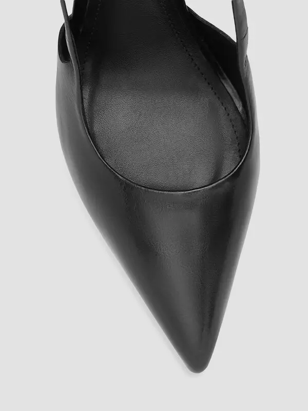 Schutz Boris 110mm Leather Slingback Pumps - Black