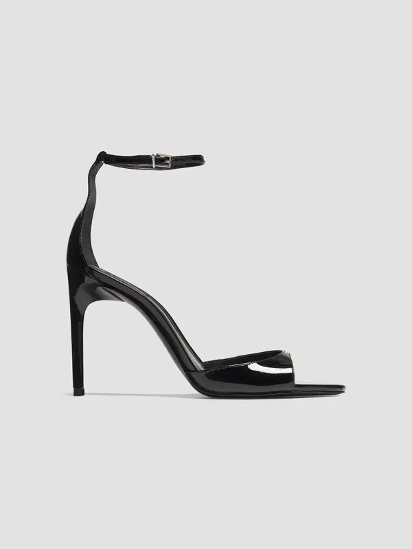 Schutz Scarlett 100mm Patent Leather Stiletto Sandals