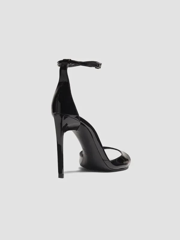 Schutz Scarlett 100mm Patent Leather Stiletto Sandals