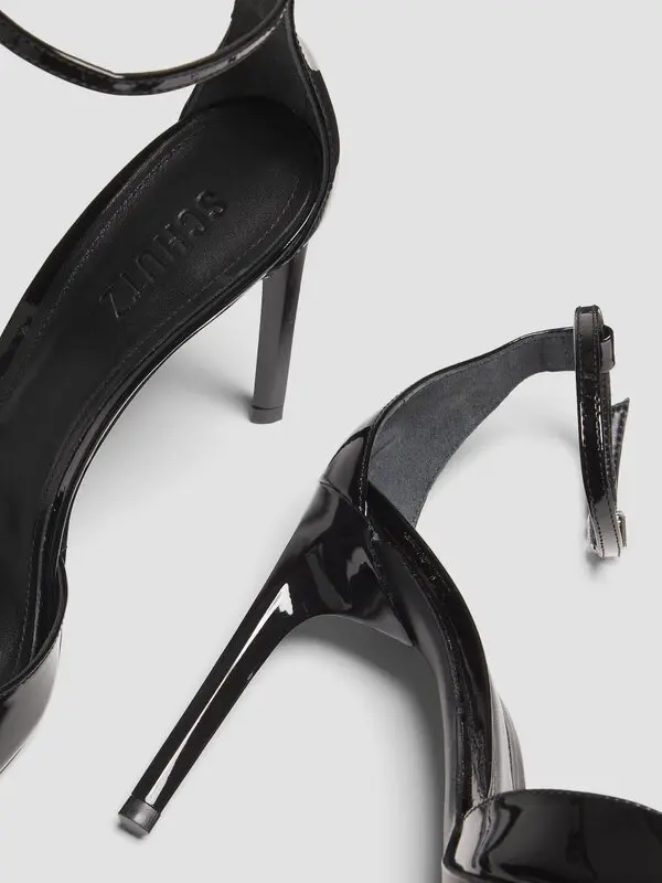 Schutz Scarlett 100mm Patent Leather Stiletto Sandals