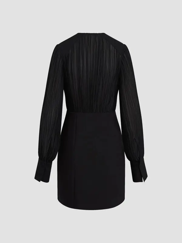 FAVORITE DAUGHTER The Change Me Pleated V-neck Minidress