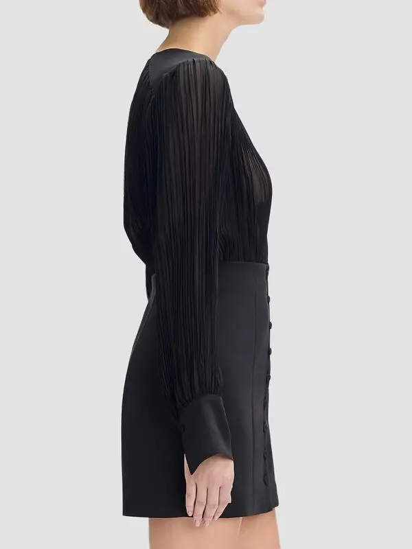 FAVORITE DAUGHTER The Change Me Pleated V-neck Minidress