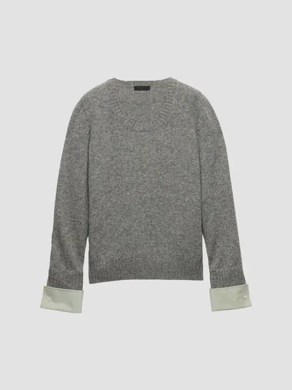 Prada Shetland Wool Scoopneck Sweater