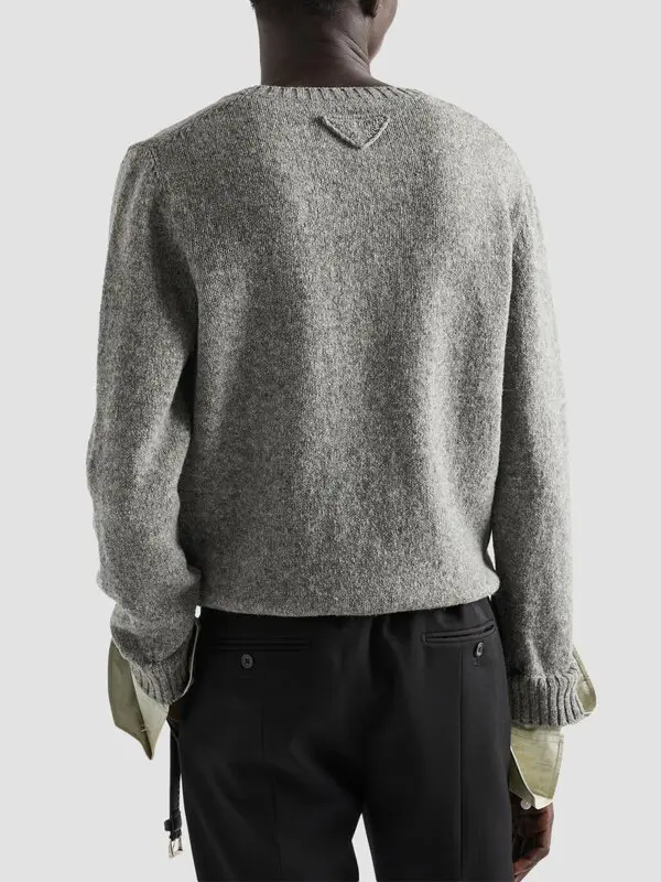 Prada Shetland Wool Scoopneck Sweater