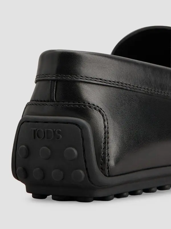 TOD'S City Gommino Leather Driving Loafers - Black