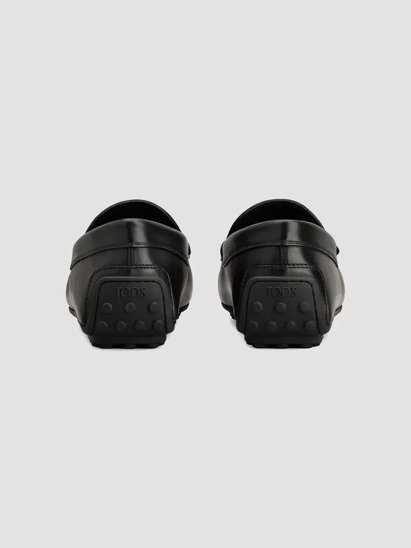 TOD'S City Gommino Leather Driving Loafers - Black