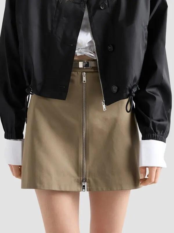 Prada Chino Mini-skirt With Zipper