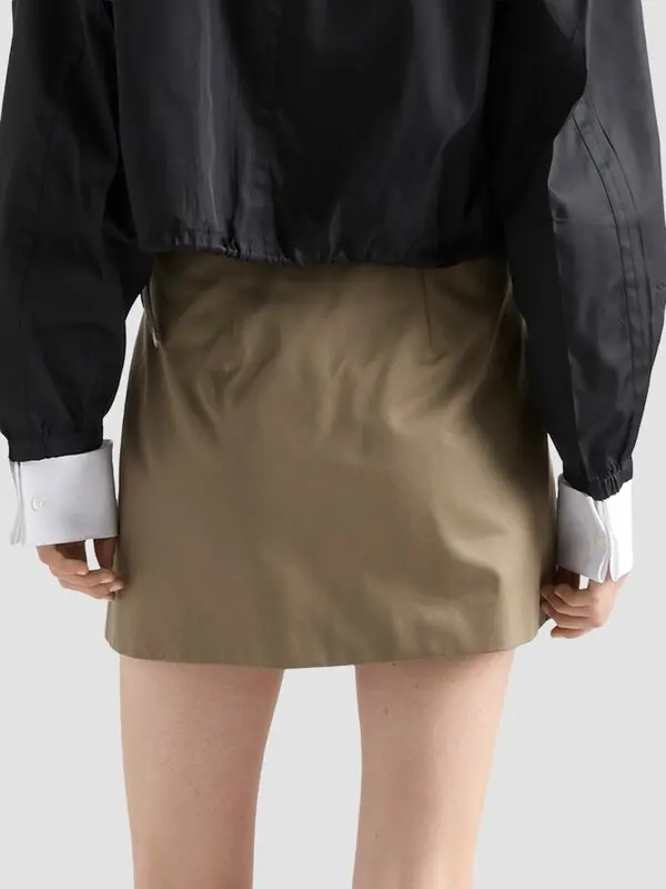 Prada Chino Mini-skirt With Zipper